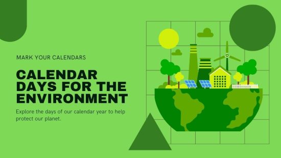 Calendar Days for the Environment - Earth How